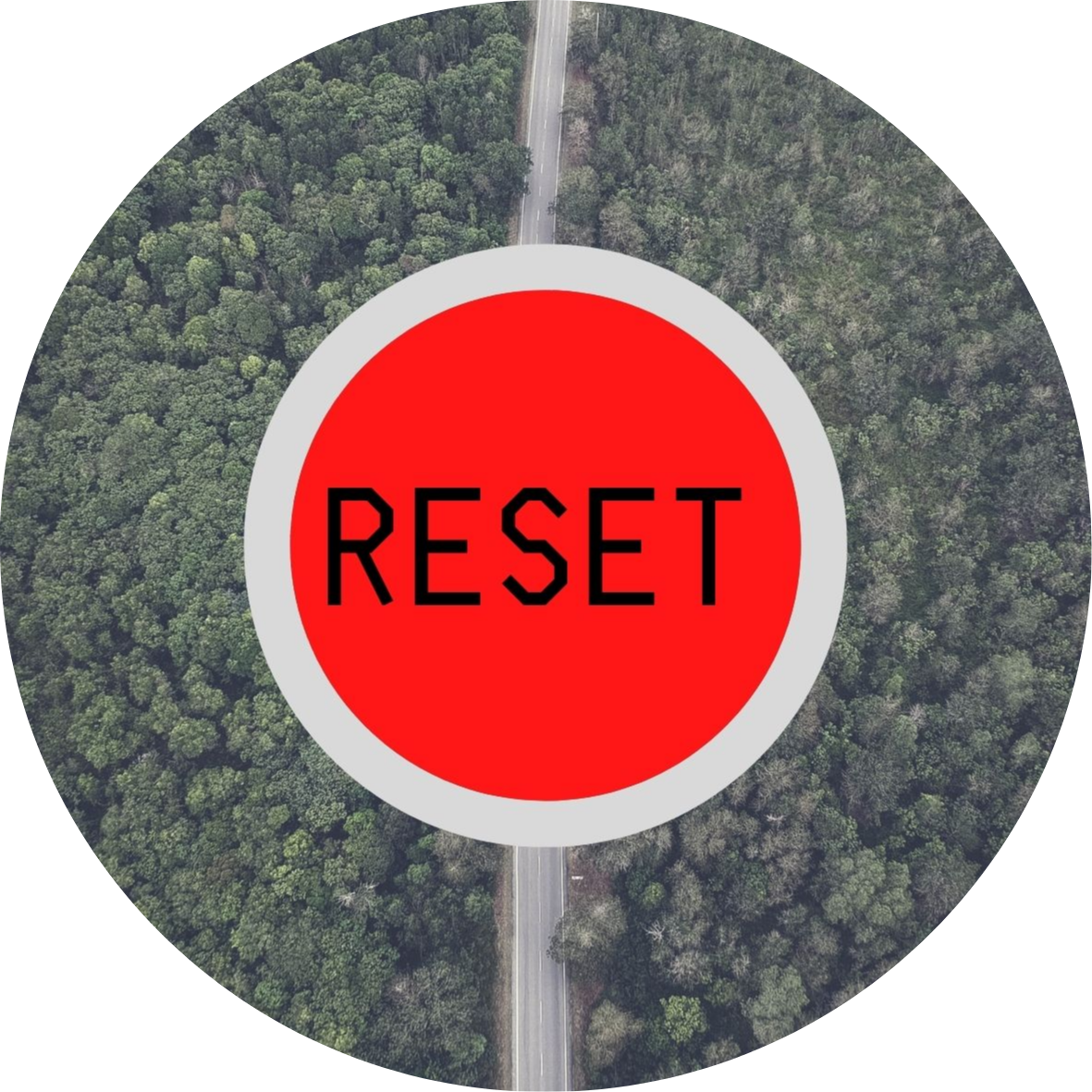 Reset Sticker (3" Circle) - Eyes Open Studio